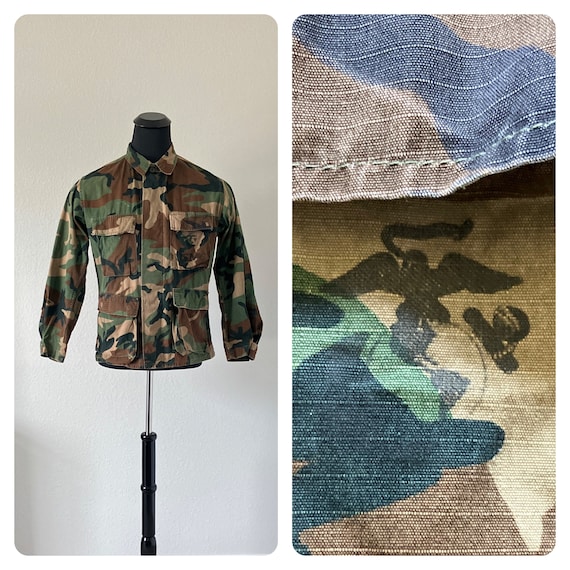 1980s USMC Camo Jacket, Vintage Military Fatigues - Gem
