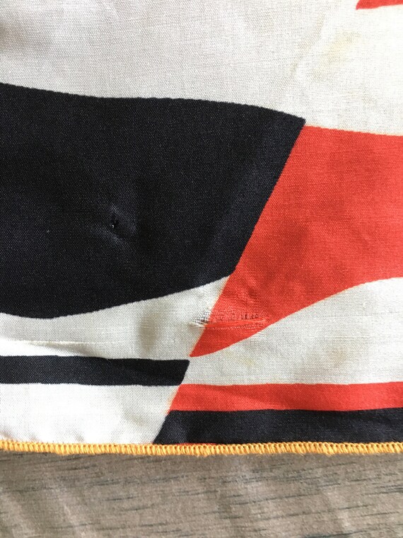 1960s Mod Style Scarf, Vintage Bold Graphic Scarf - Gem