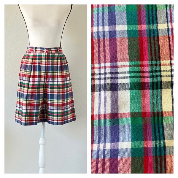 Madras Plaid Shorts - Etsy