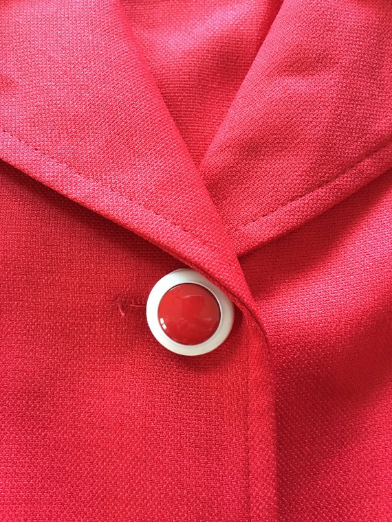 1980s Red Short Sleeve Jacket with Bows - Gem