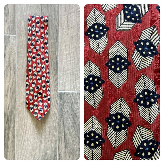 vintage 1980s maroon navy - Gem