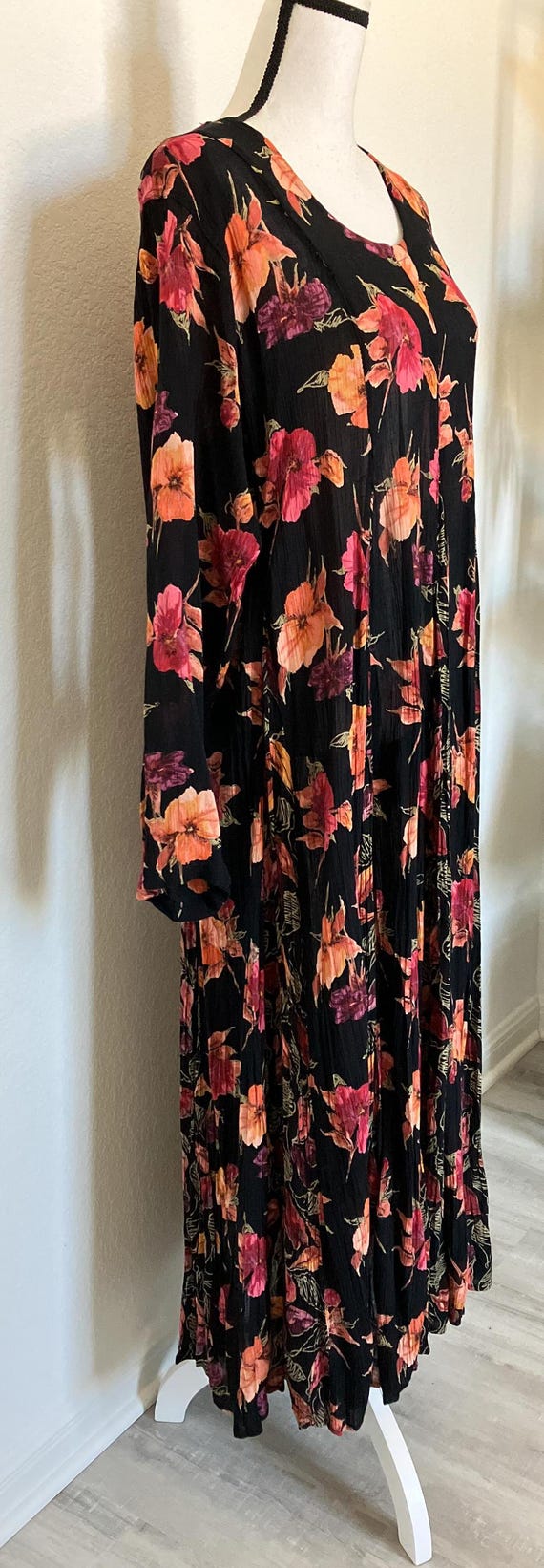 1990s Floral Boho Maxi Dress - Gem