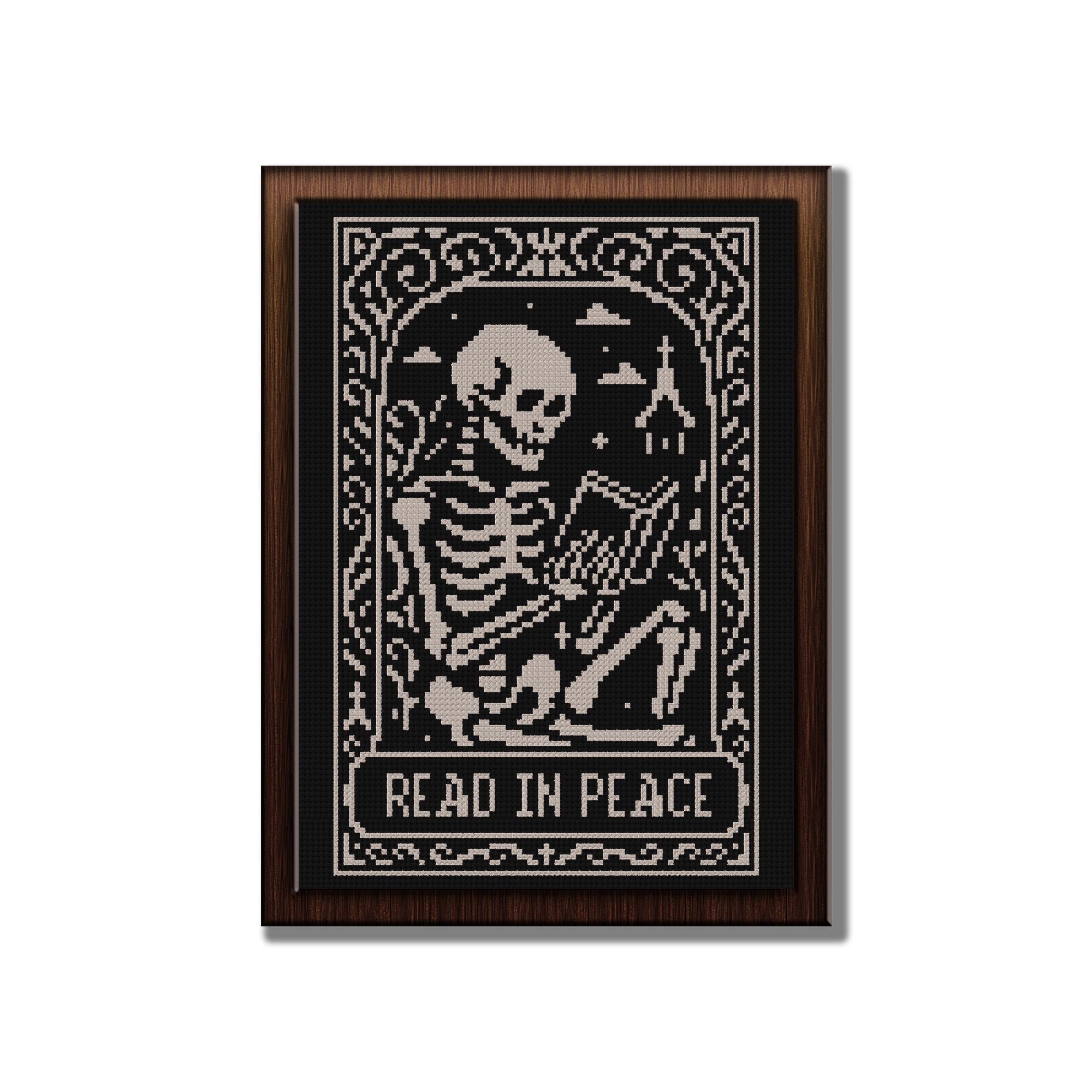 Read in Peace Cross Stitch Pattern: Gothic Tarot Needlepoint (PDF ...