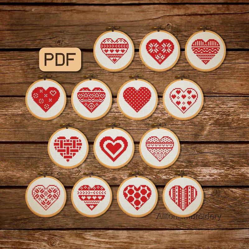 Mini Heart Pin Set - Etsy UK