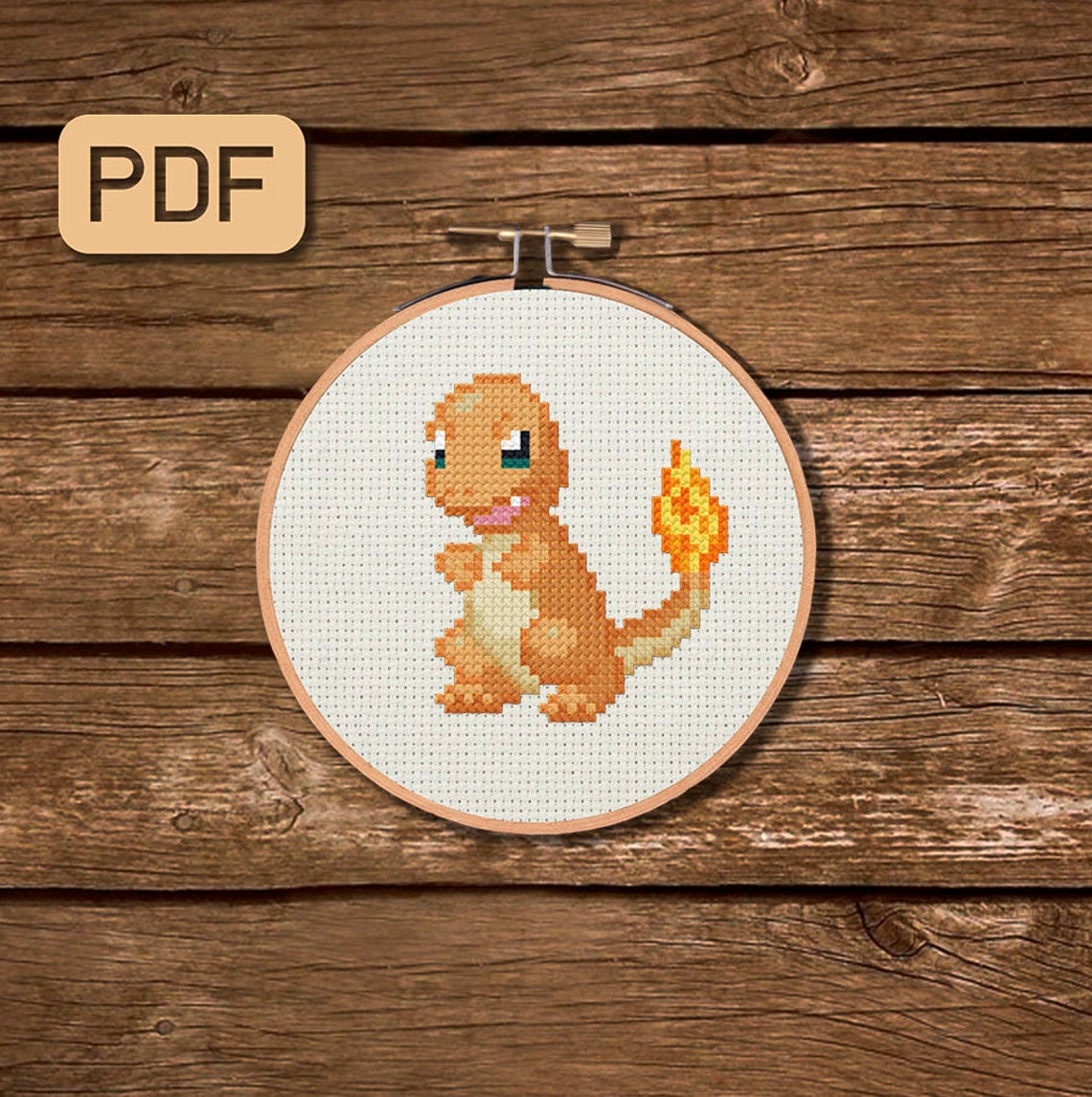 Charmander Cross Stitch Pattern Pdf - Etsy