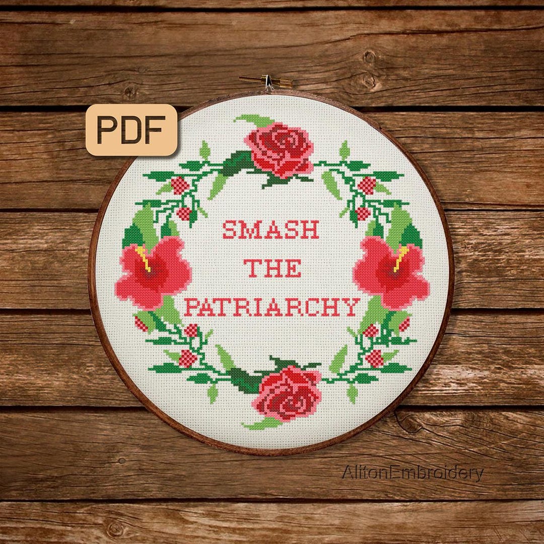 Feminist Cross Stitch Pattern Sassy Cross Stitch PDF Smash the ...