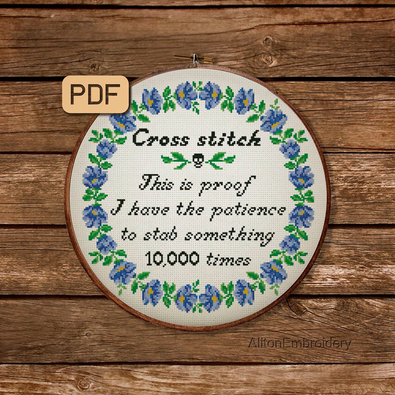 Funny Cross Stitch Pattern: Snarky Embroidery Design (PDF Pattern) - Etsy