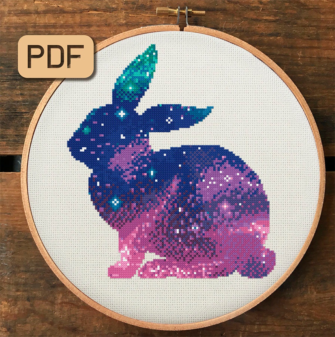 Bunny Cross Stitch Pattern Rabbit Cross Stitch Pattern Pdf | Etsy