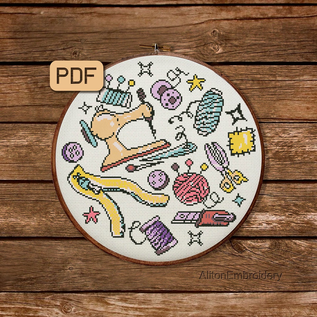 Needlecraft Cross Stitch Pattern, Needlework Crossstitch PDF, Sewing ...