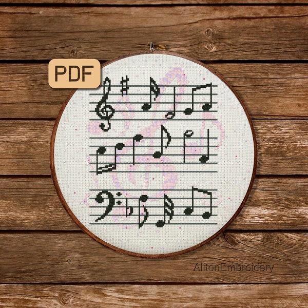Music Cross Stitch - Etsy