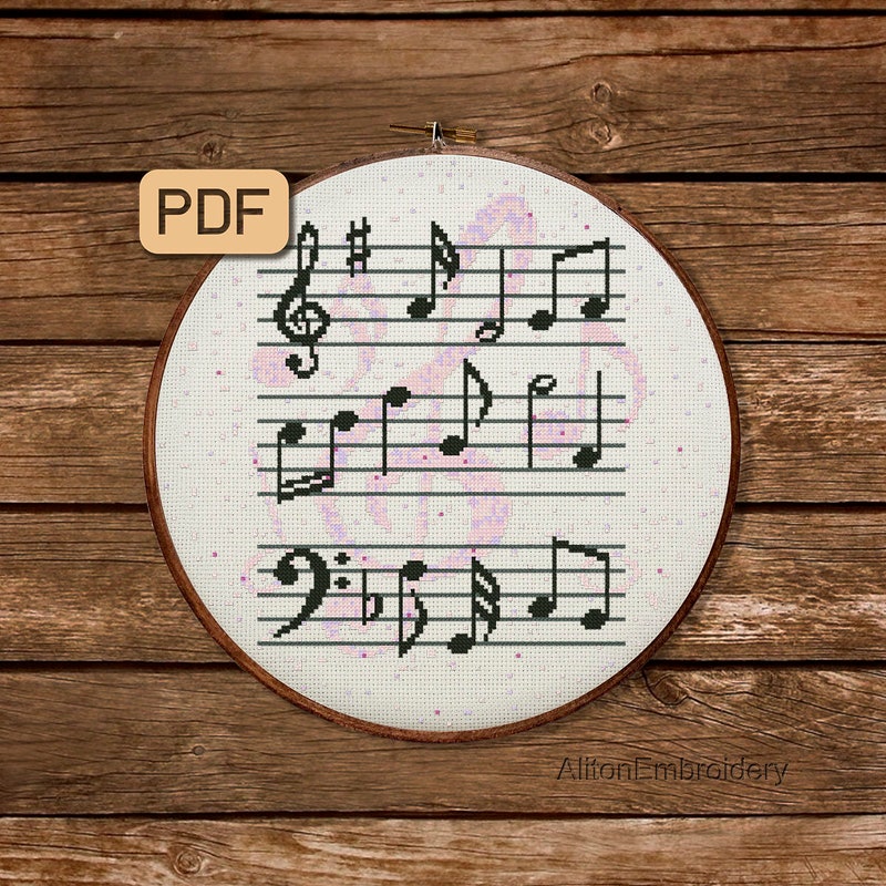 Music Cross Stitch - Etsy