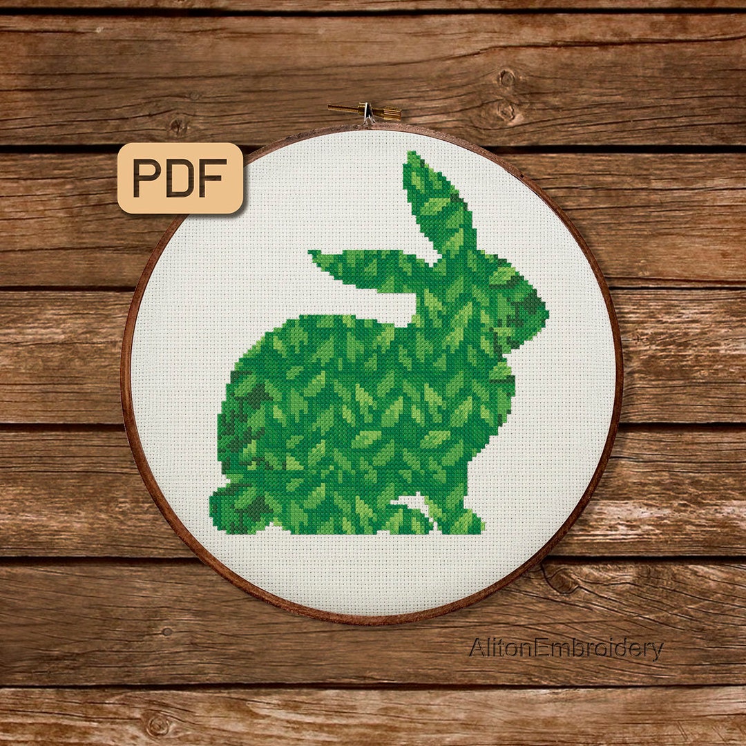 Rabbit Cross Stitch Pattern, Easter Bunny Crossstitch PDF, Hare ...