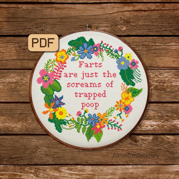 Cross Stitch Fart - Etsy