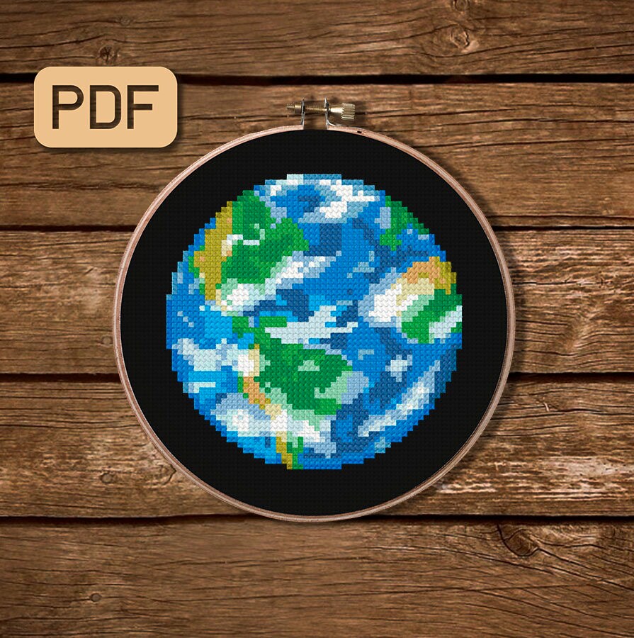Earth Cross Stitch Pattern Pdf - Etsy