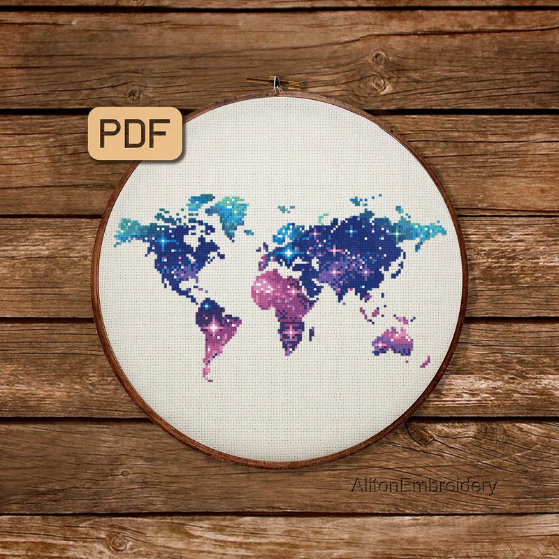 Map Cross Stitch - Etsy