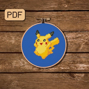 Pikachu Cross Stitch Pattern Pdf - Etsy