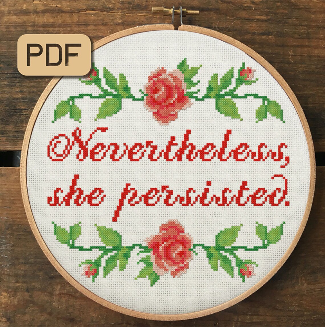 Nevertheless She Persisted Cross Stitch Pattern Funny Cross | Etsy