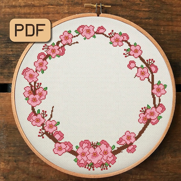 Cherry Blossom Cross Stitch Patterns - Etsy