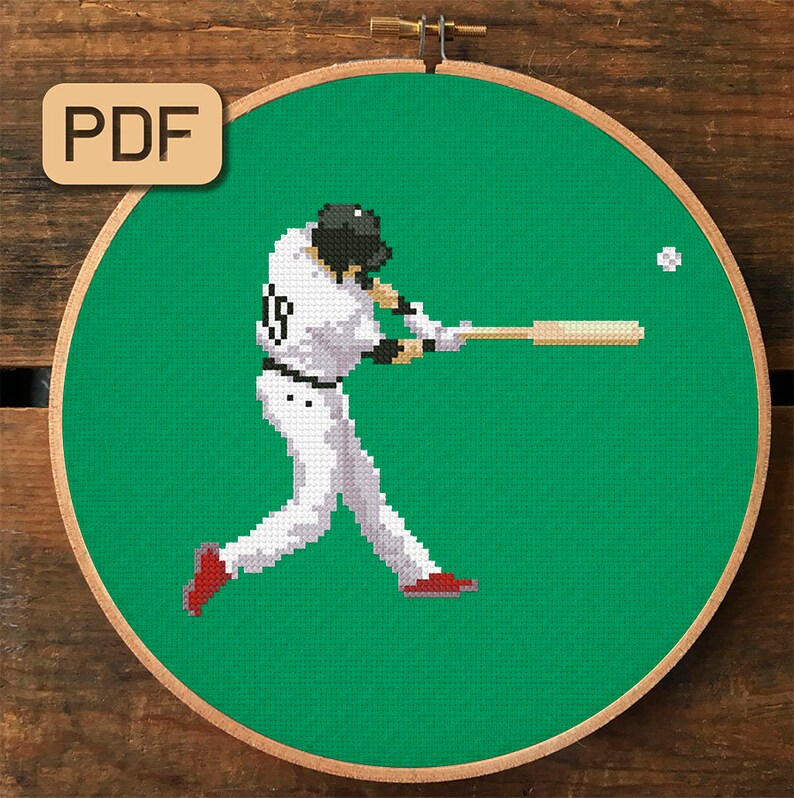Modern cross stitch pattern mlb baseball cross stitch chart | Etsy