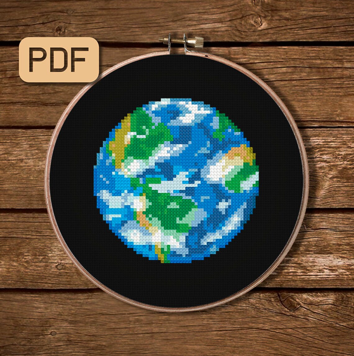 Earth Cross Stitch Pattern Pdf - Etsy