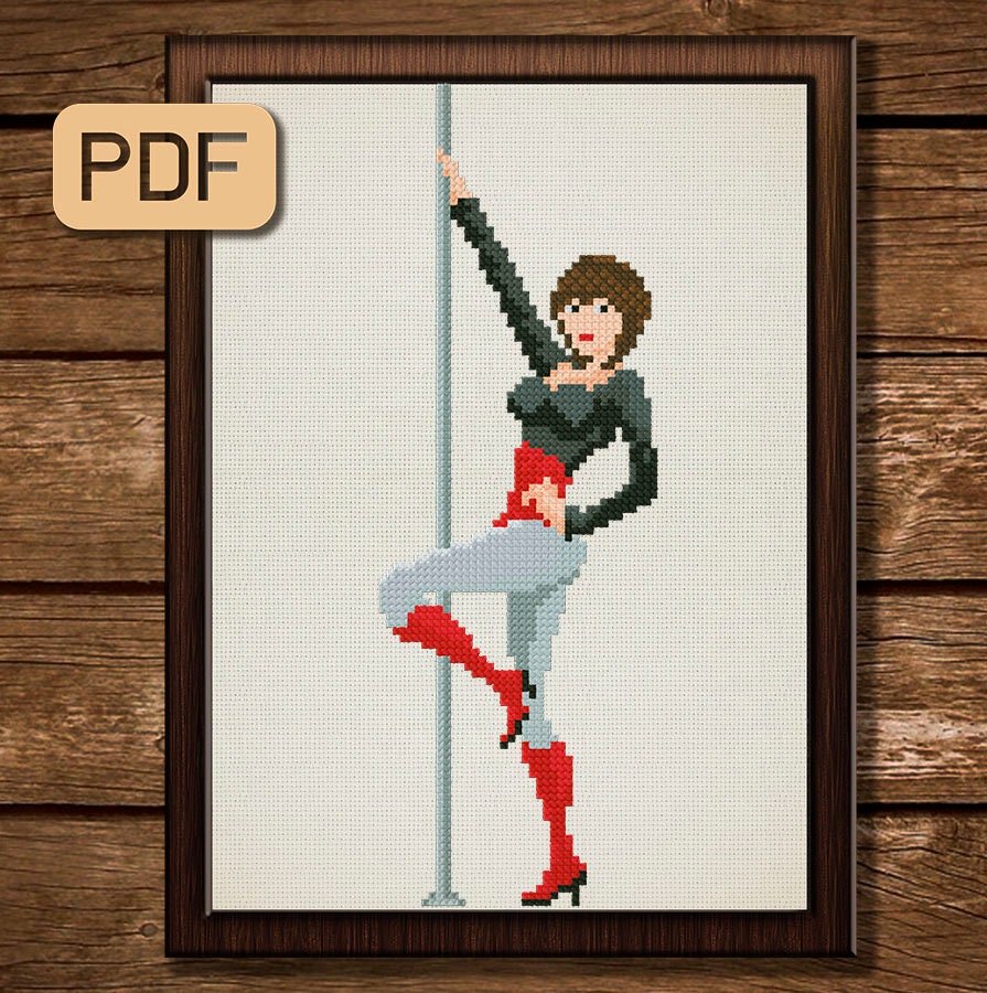 Funny Cross Stitch Pattern Pole Dance Needlepoint Pdf - Etsy