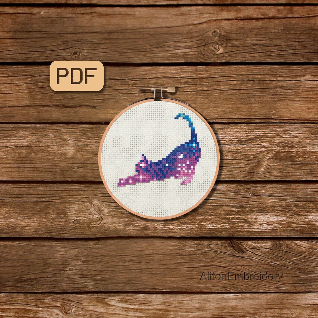 Small Cat Cross Stitch Pattern Mini Cat Cross Stitch PDF Tiny Animal ...