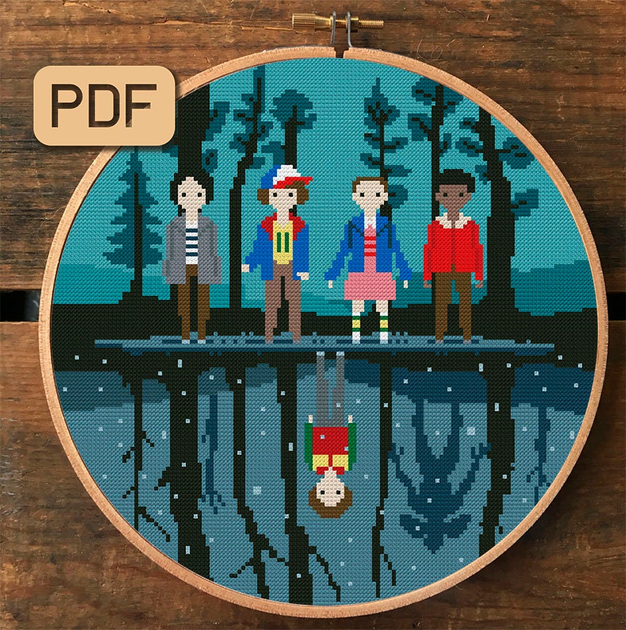 Blueprints & How To Stranger Things Cross Stitch Pattern PDF instant ...