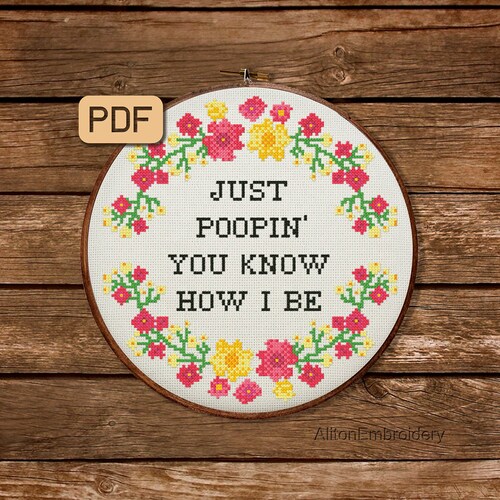 Funny Cross Stitch Pattern Snarky Crossstitch PDF Maybe - Etsy