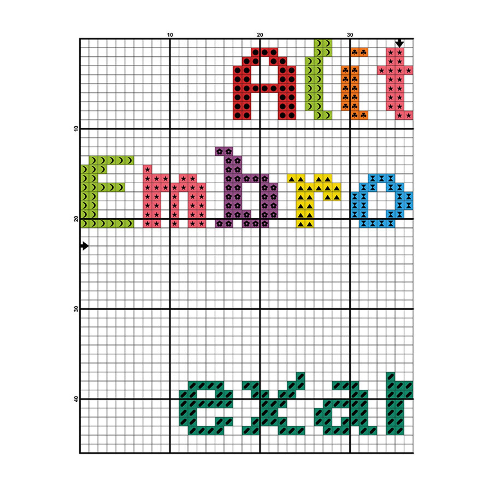 Leaf Border Cross Stitch Pattern PDF Tropical - Etsy