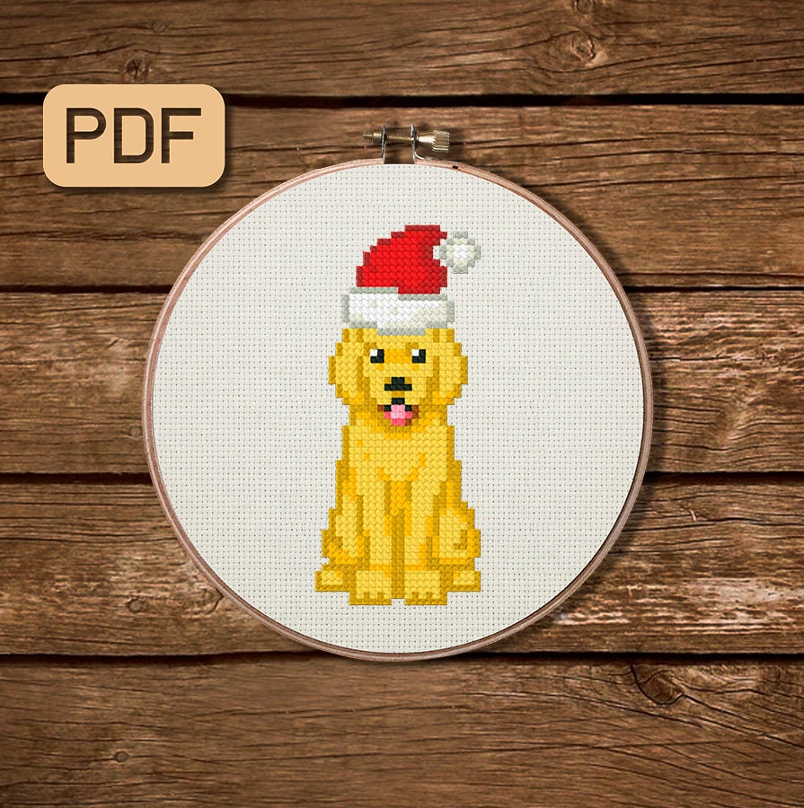 Christmas Dog Cross Stitch Pattern PDF Dogmas | Etsy