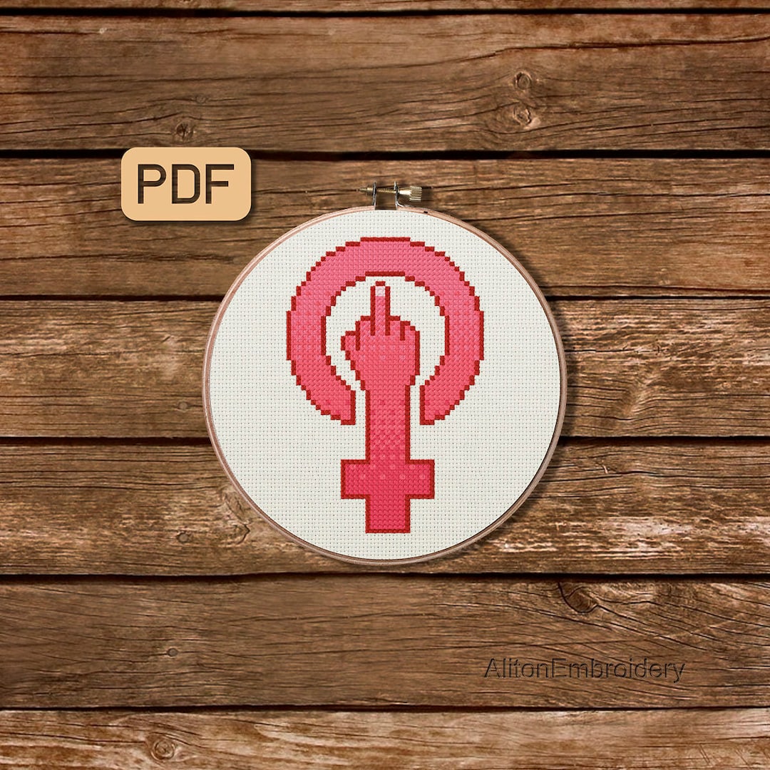 Feminist Cross Stitch Pattern Female Symbol Crossstitch PDF - Etsy