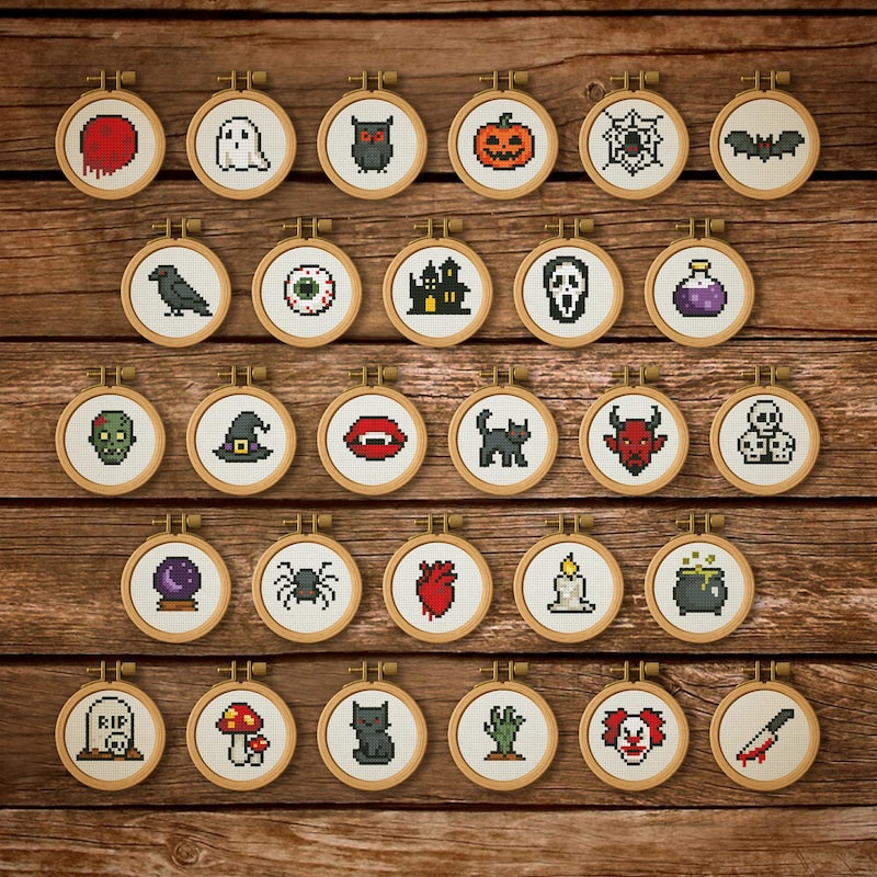 Gothic Hoop Cross Stitch - Etsy