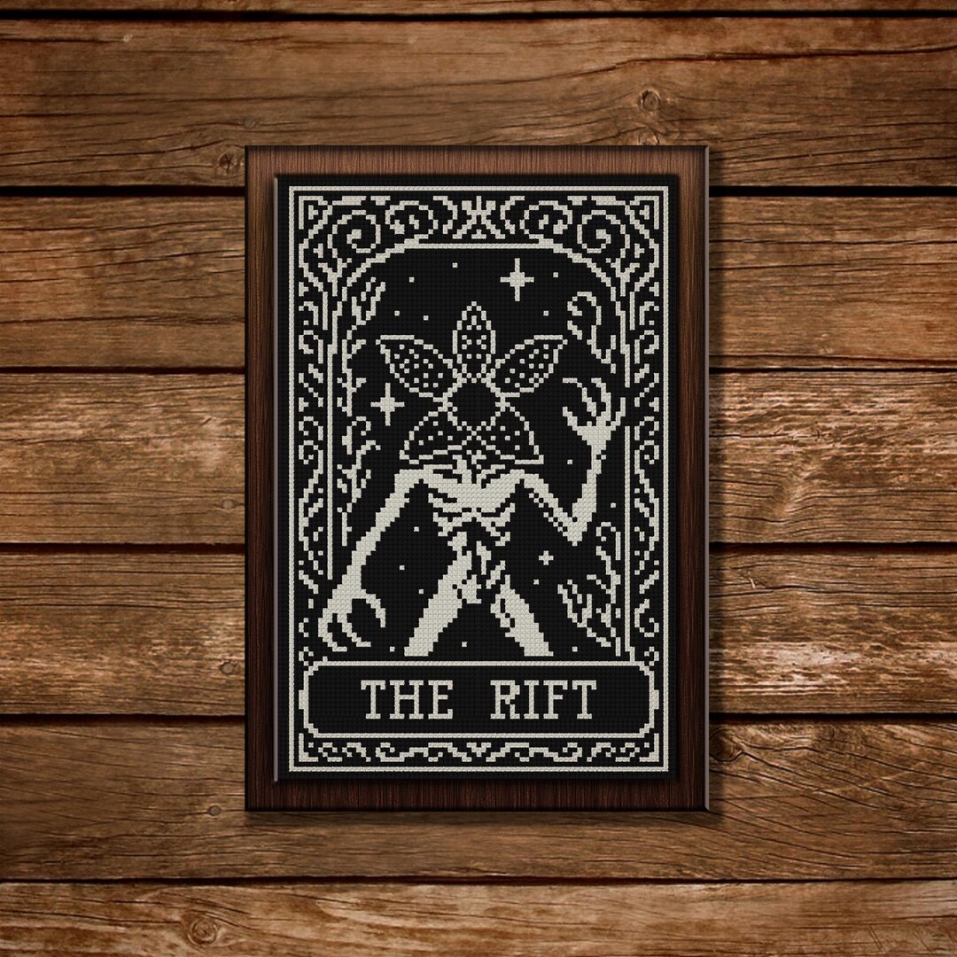 Spooky Tarot Cross Stitch Pattern: Creepy Horror Monster Embroidery ...