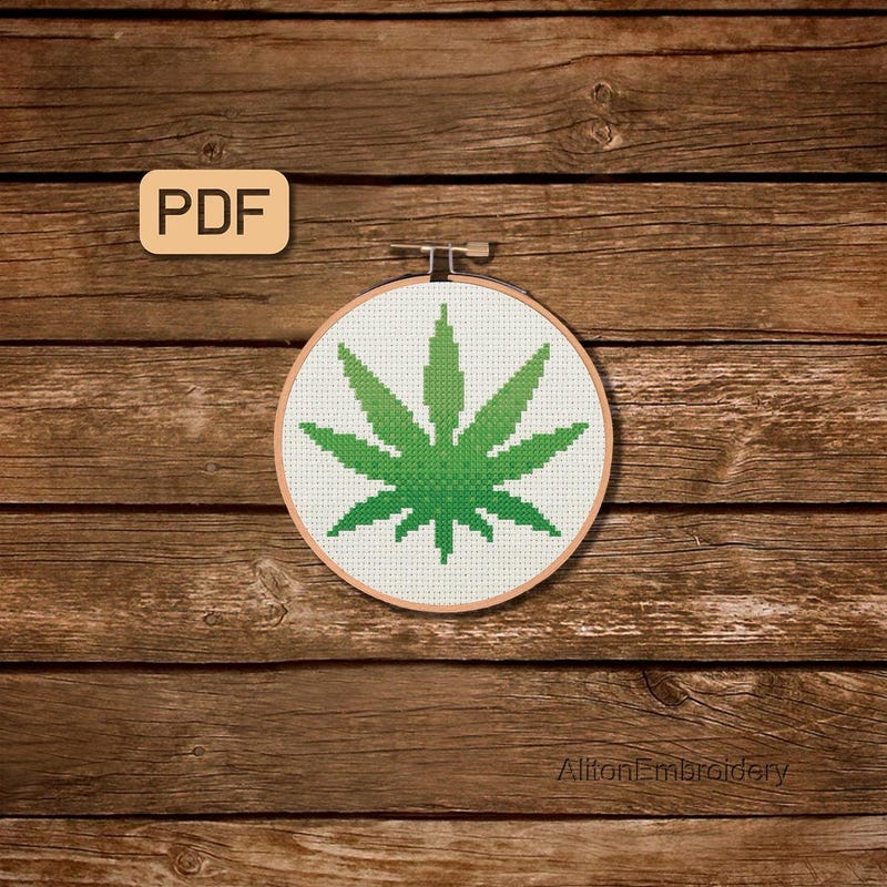 Leaf Cross Stitch Pattern - Etsy