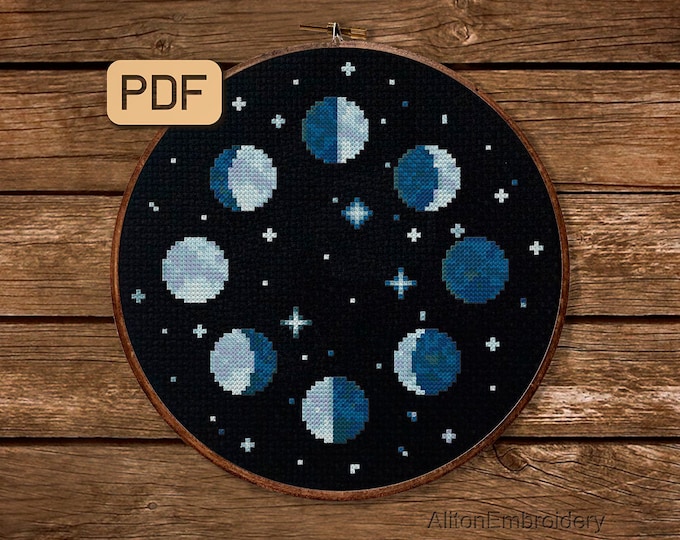 Luna and Apollo - Cross Stitch Pattern - Yin Yang Cross Stitch - Cats ...