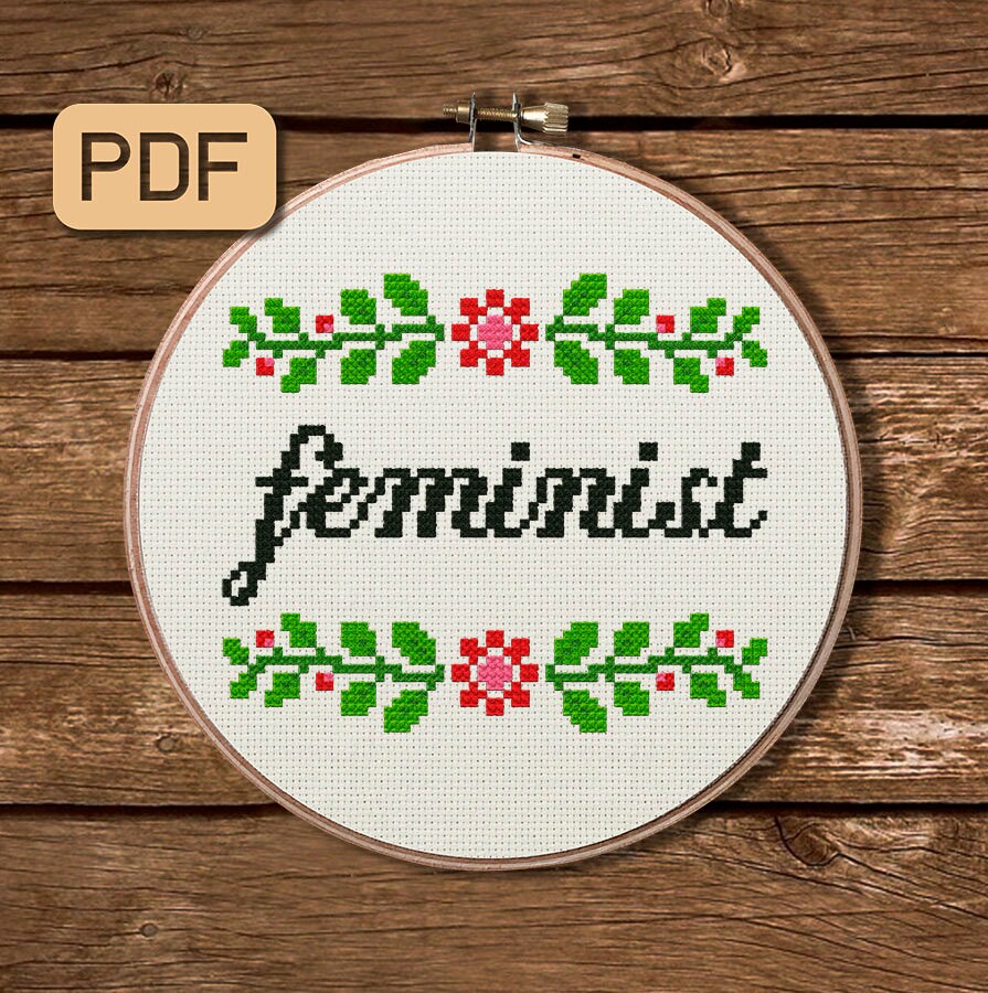 Modern Cross Stitch Pattern Feminist Needlepoint Sassy Cross - Etsy