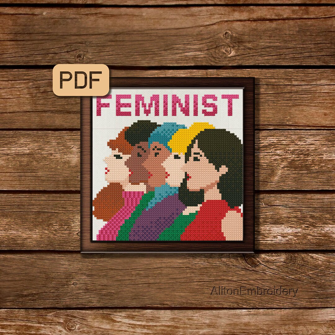 Feminist Cross Stitch Pattern, Girl Power Crossstitch PDF, Sassy ...