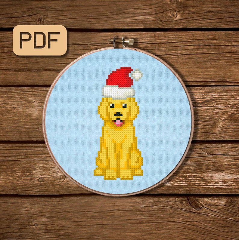 Christmas Dog Cross Stitch Pattern PDF Dogmas | Etsy