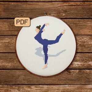 Gymnast Sports Cross Stitch Pattern Ballerina Cross Stitch PDF Ballet ...