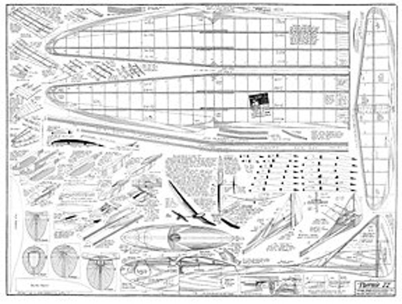 Jasco Thermic 72 Classic Balsa Tow-line Glider Partial Kit With Parts ...