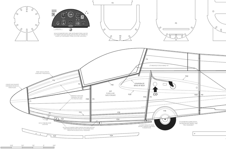 Plans and Patterns for Scratch-build Schweizer SGS 1-26E 2 - Etsy