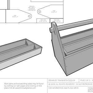 Digital Plan Carpenters Tool Caddy With Cut List of Suggested ...