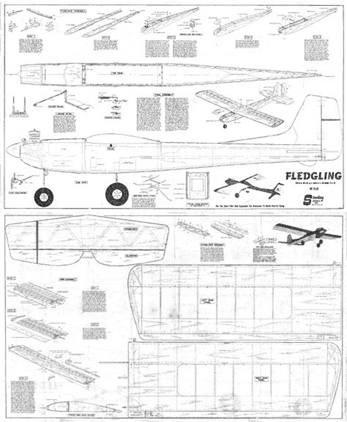 Digital Plan Sterling Fledgling Nitro, Gas or Electric Parkflyer ...