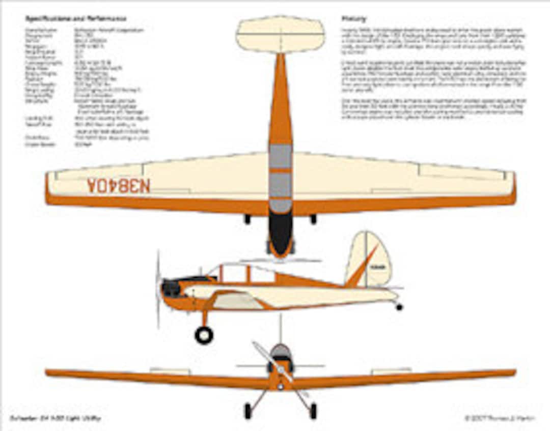 Schweizer SGS 1-30 3.0m Plans for 120 Balsa/plywood RC Model Aircraft 2 ...