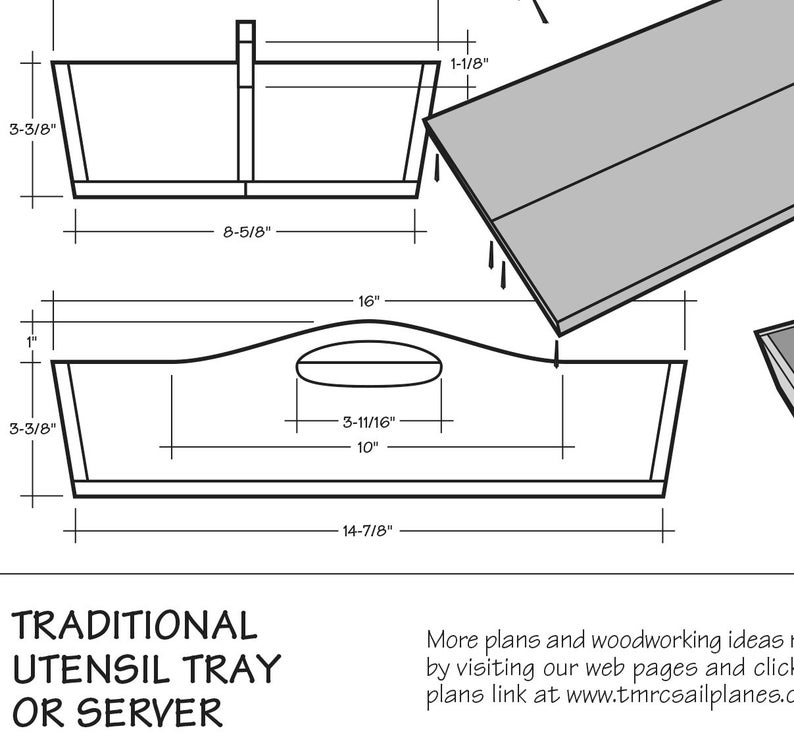 Digital Plan Utensil Caddy 2 sheet Dimensioned Plan with Patterns and ...