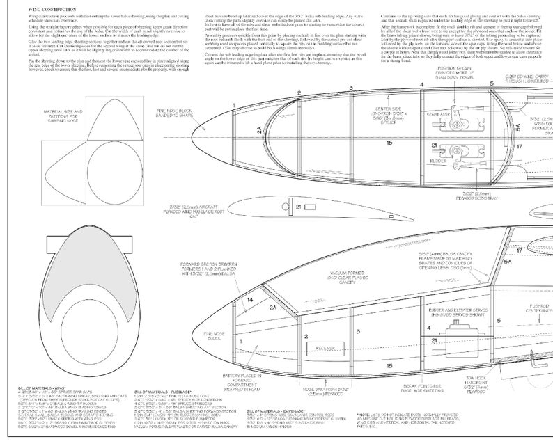 Schleicher ASW-15 1968 Vintage 1:5 Scale 3m 118 Balsa and Plywood ...
