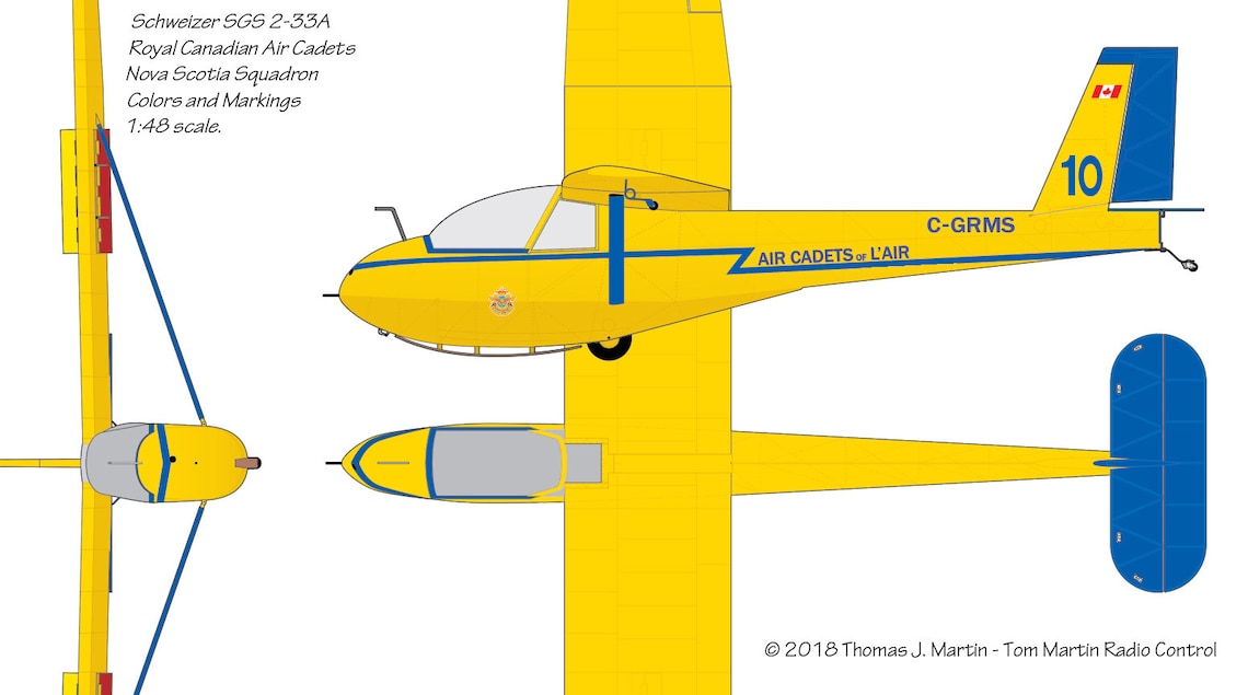 Schweizer SGS 2-33A Trainer 1:5 Scale 2 Sheet PLANS ONLY With - Etsy