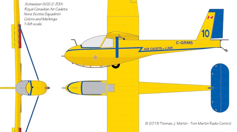 Schweizer SGS 2-33A Trainer 1:5 Scale 2 Sheet PLANS ONLY With - Etsy