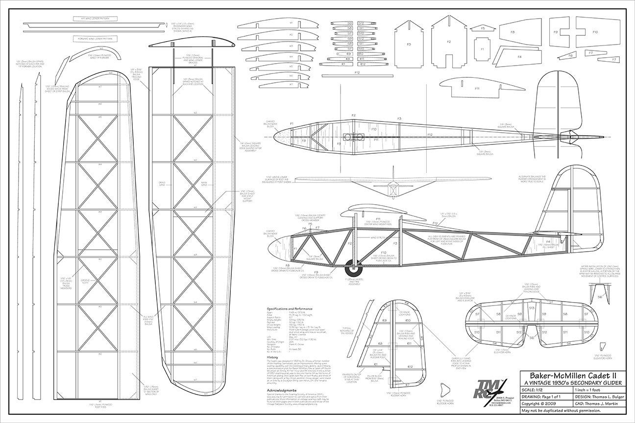 Balsa Wood Glider Plans