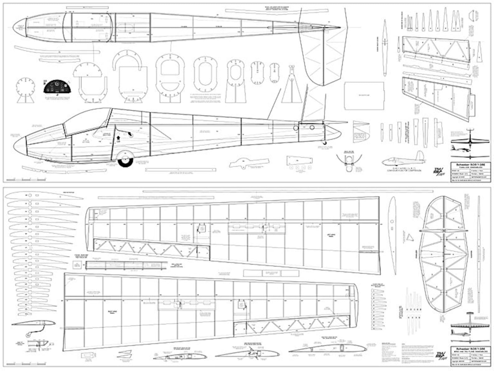 Plans and Patterns for Scratch-build Schweizer SGS 1-26E 2 - Etsy